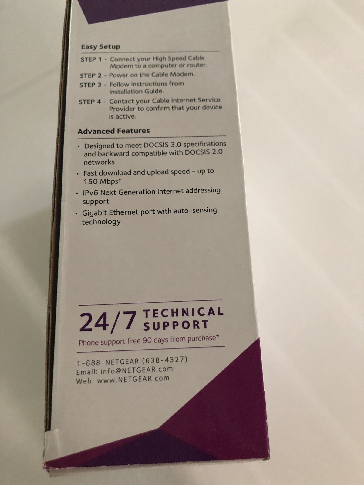 Netgear CMD31T High-Speed Cable Modem DOCSIS 3.0 Used in Original Box ...