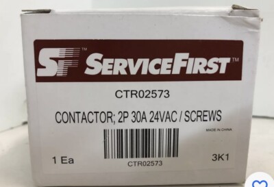 Service First / Trane Contactor 2P 30A 24VAC / Screws - CTR02573 | eBay