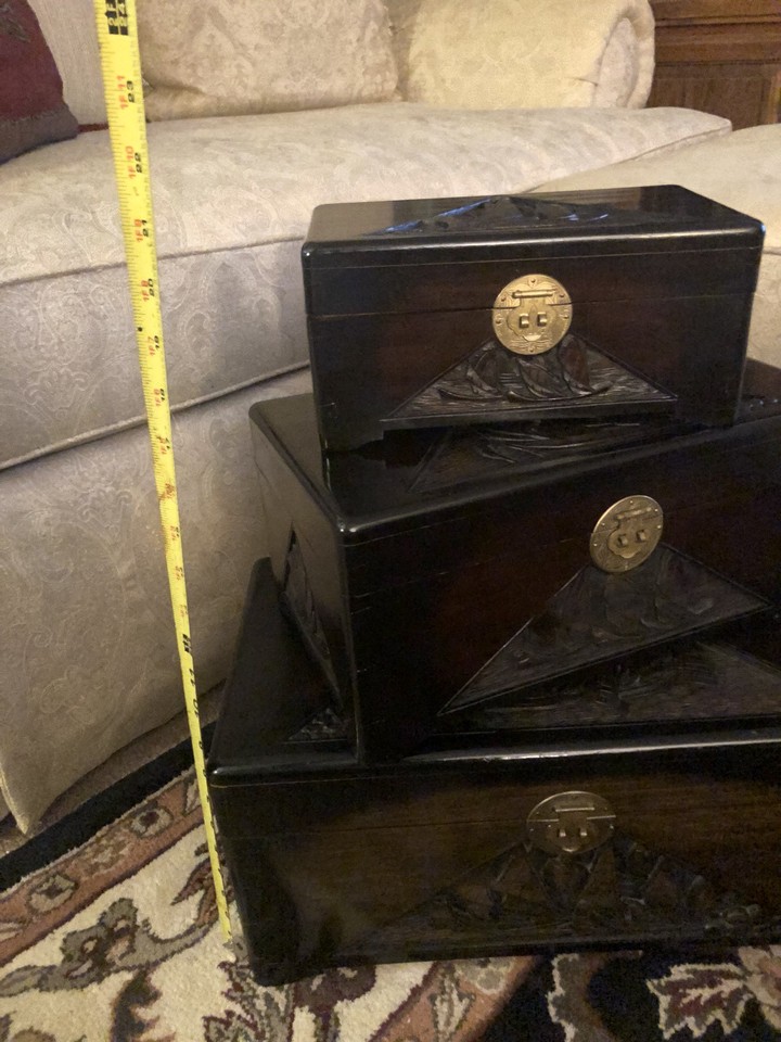 Unique Hand Crafted Stackable Storage Chests~Locks/Keys~Beautiful ...