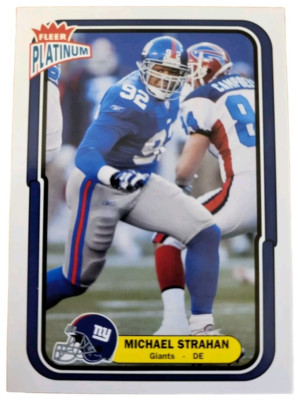 2004 Fleer Platinum NFL Football Card #79 Michael Strahan New York ...