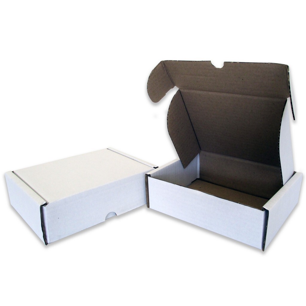 WHITE SHIPPING CARDBOARD BOXES POSTAL MAILING GIFT PACKET SMALL PARCEL ...
