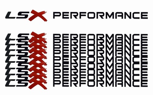 10pcs LSX Performance Hood Engine Decals LT1 LT4 Emblem Stickers (Black ...