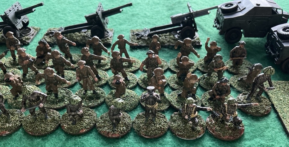 20mm WW2 Painted British Infantry And 25pounder Artillery. | eBay UK