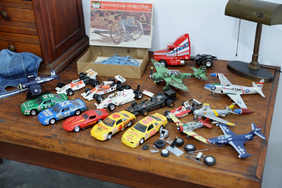 Vintage Plastic Model Car Airplane Lot Junkyard Parts Indy Car Semi ...