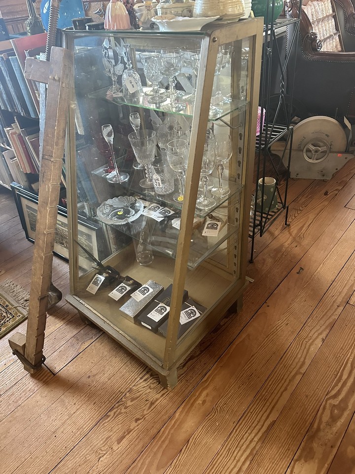 antique glass display case | eBay