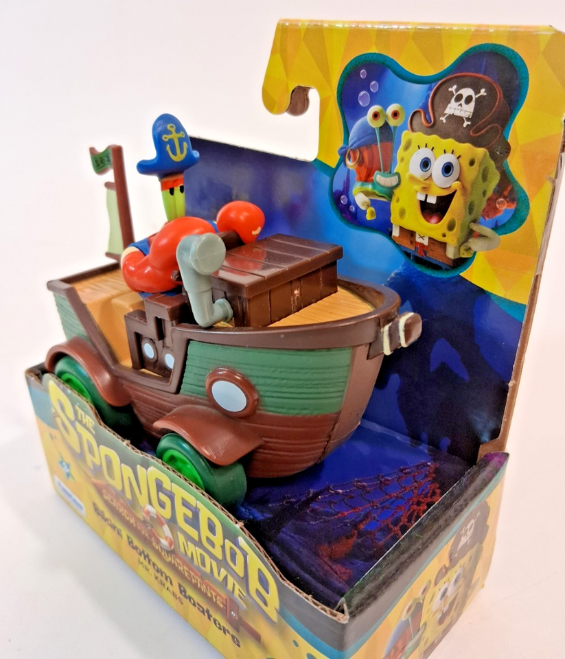 SpongeBob SquarePants & Mr. Krabs Pirate Boat Figurine Bikini Bottom ...