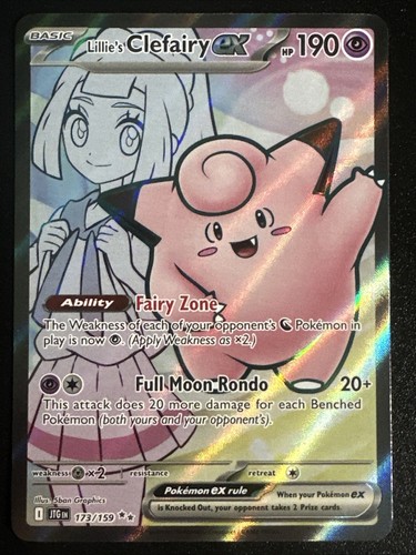 Lillie's Clefairy EX Full Art Holo Card 173/159 Sv09 Journey Together ...