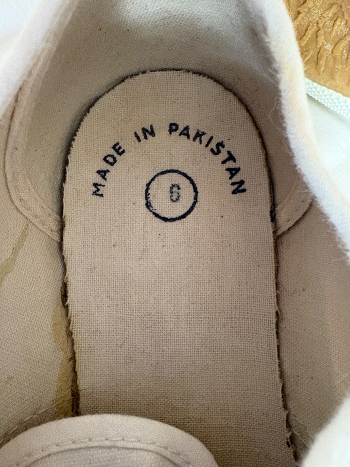 Vintage white plimsolls, uk6, new, made in Pakistan, 80s/90s | eBay UK
