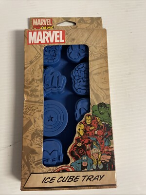 Marvel Comics Heroes Silicone Ice Cube Tray Mold - Iron Man Hulk ...