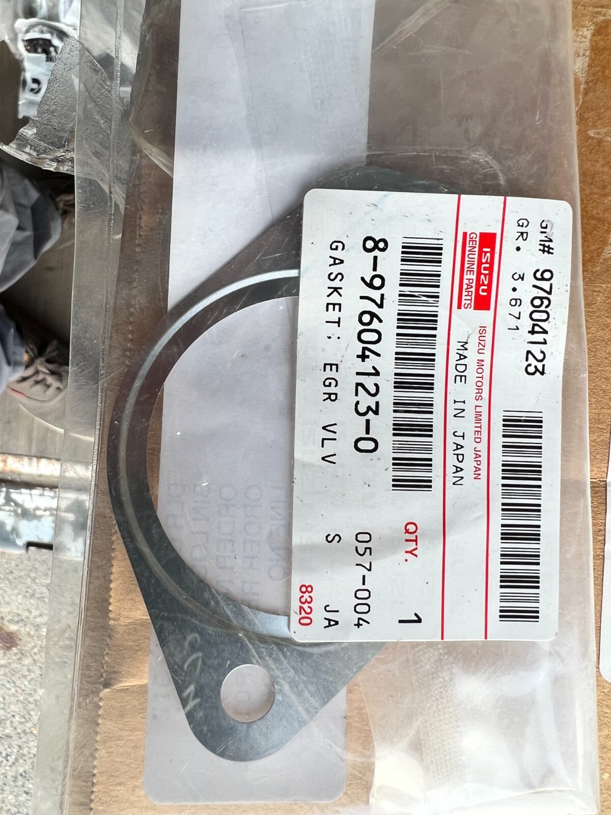 New Genuine Isuzu Gasket; Egr Vlv 8976041230 / 8-97604-123-0 OEM | eBay UK