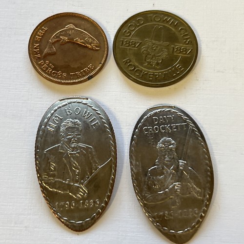 EXONUMIA BLOWOUT: Old West Themed Tokens w/ Elongated Coins Crockett T ...