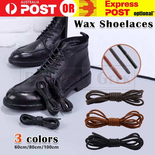 Shoe Laces Cord Round Waxed Cotton Wax Shoelaces Dress Boot String ...