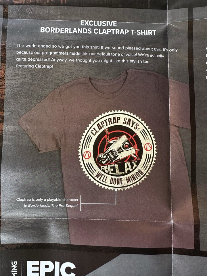 Borderlands Claptrap T-shirt Size 2XL BRAND NEW | eBay