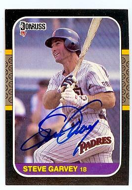 Steve Garvey autographed baseball card (San Diego Padres) 1987 Donruss ...