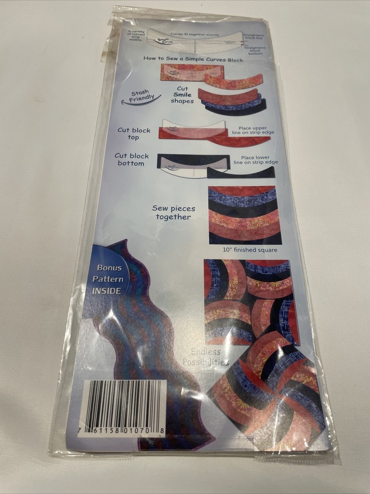 Simple Curves Quilt Ruler Tool by Cheryl Phillips Phillips Fiber Art ...