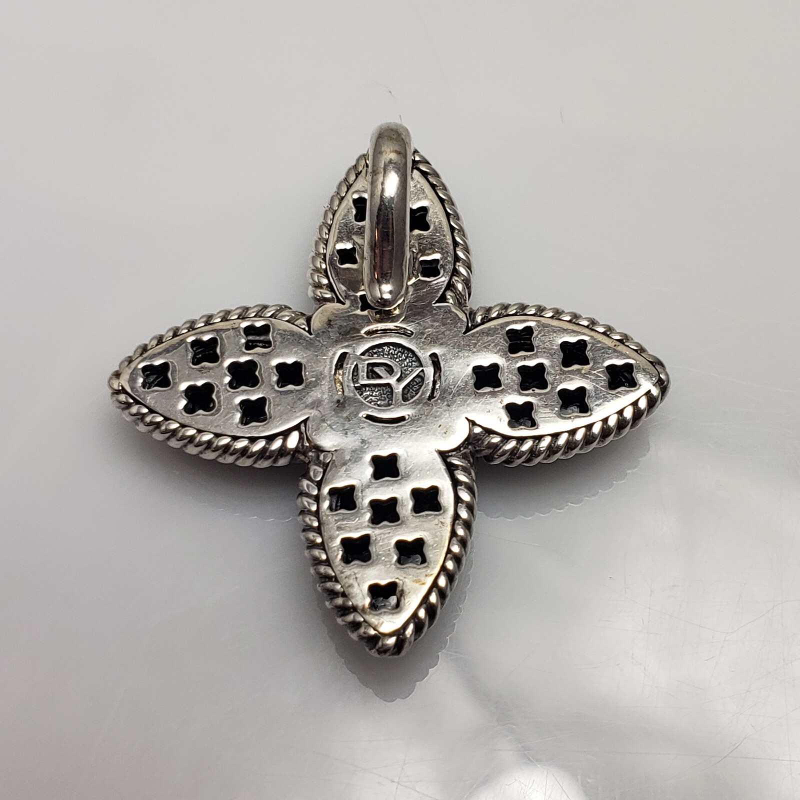 David Yurman Sterling Silver Black Onyx & Diamond Pen… - Gem