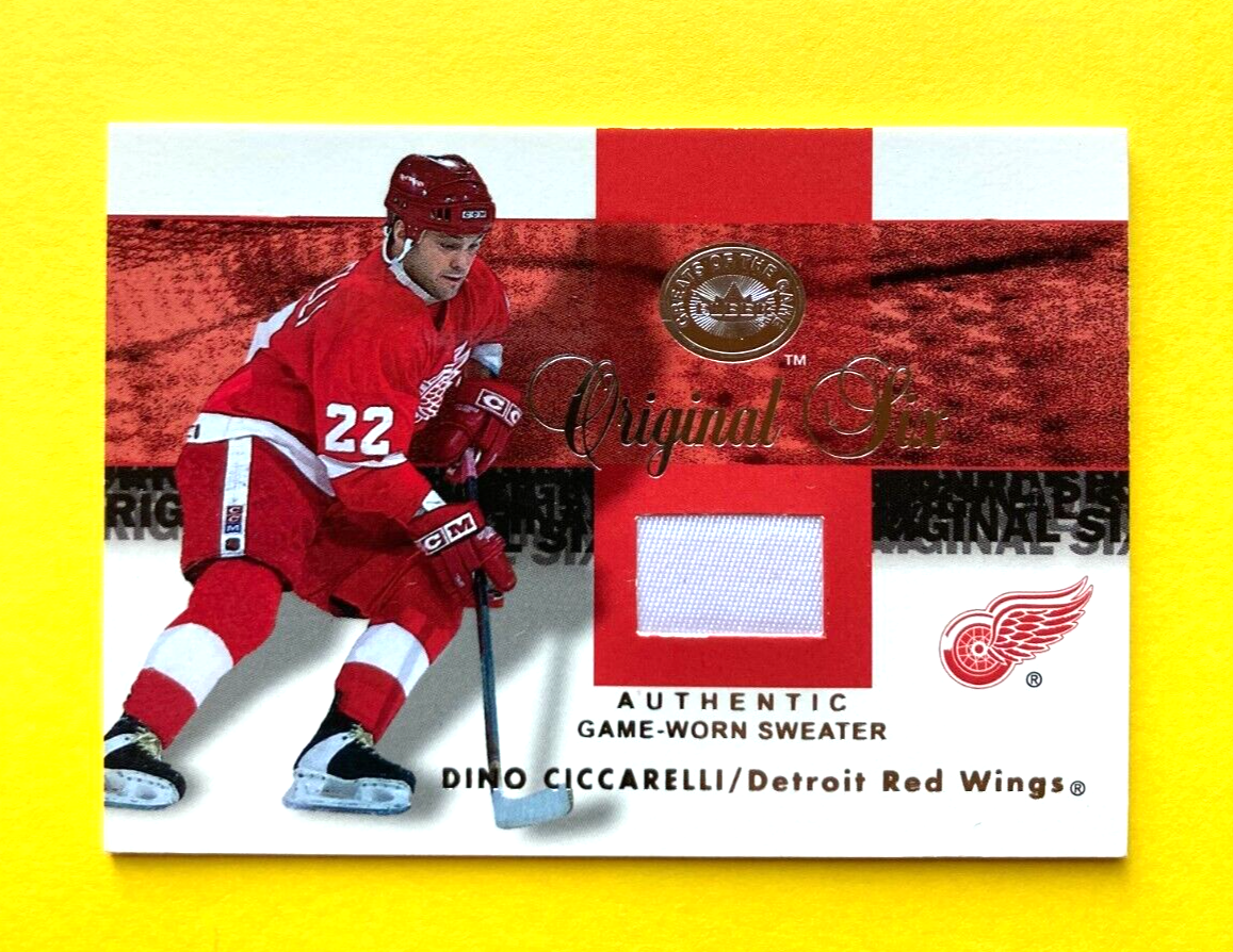 Dino Ciccarelli 2001 Fleer Skybox Game Jersey Original Six Detroit Red ...