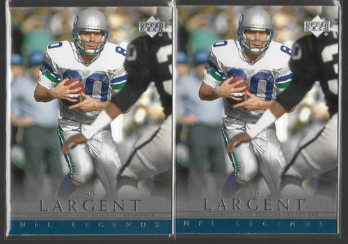 (2) 2000 Upper Deck Legends 75 Steve Largent Seattle Seahawks Football ...