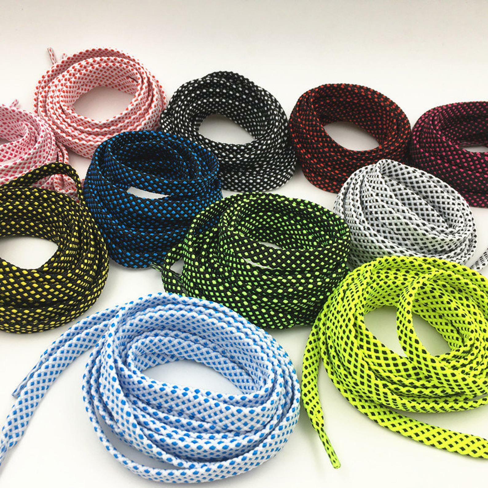 FLAT DOT COLORFUL SHOELACES LACES FOR ALL SHOE STYLES SNEAKERS | eBay
