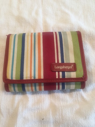 LONGABERGER HOMESTEAD STRIPED TRAVEL WALLET 4.5” | eBay