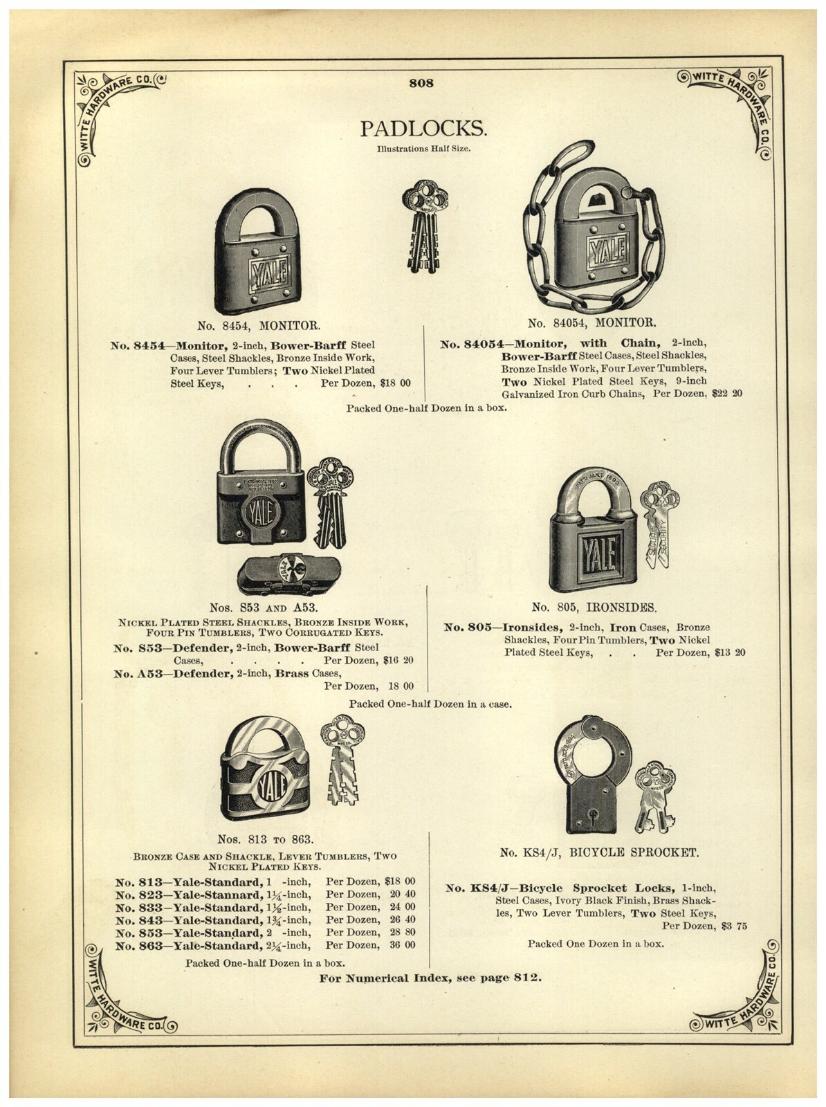 1902 PAPER AD 14 PG Wrought Iron Tumbler Padlock Pad Lock World Fair ...