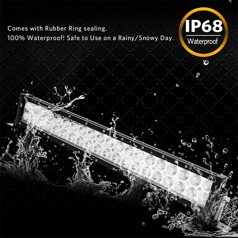 22"in 1200W LED Work Light Bar Spot Flood Combo Dual Row For ATV Truck ...