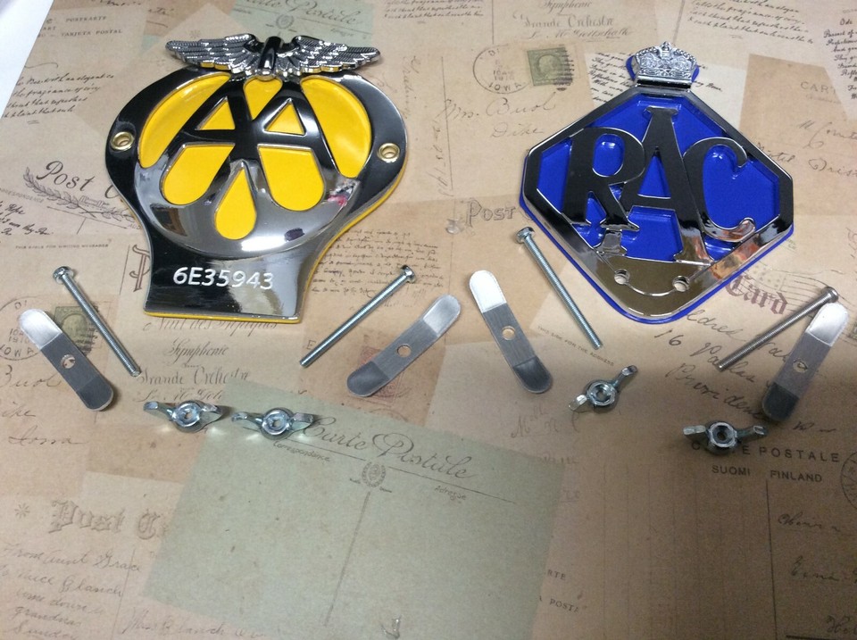 CLASSIC AA CAR BADGE AND RAC BADGE SERIAL NUMBER COLLECTABLE | eBay UK