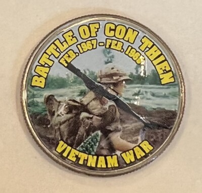 Battle of Con Thien Vietnam War Colorized Commemorative Clad Kennedy ...