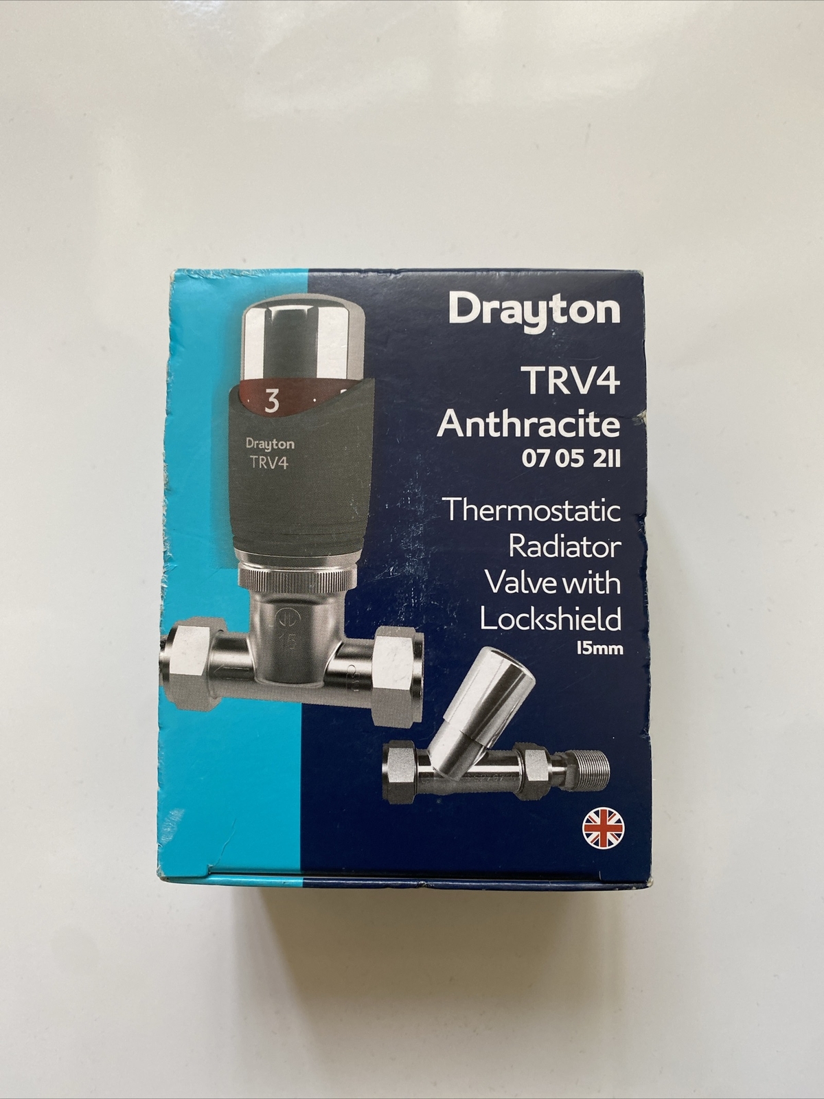 Drayton Trv4 Anthracite 15mm Straight With Lockshield 0705211 for sale ...