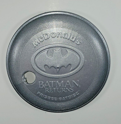 Vintage 1991 McDonalds Silver BATMAN RETURNS MINI FRISBEE BAT DISC ...