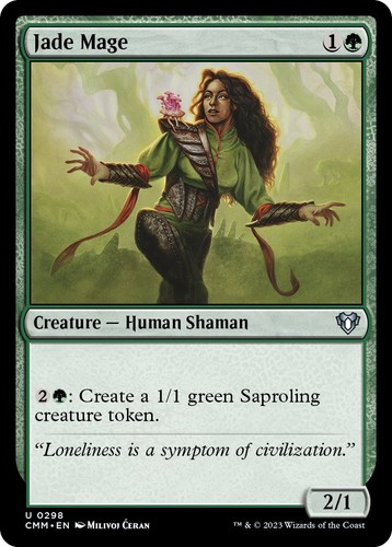 Jade Mage 298 NM Foil Commander Masters MTG EN | eBay