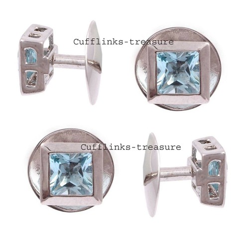 Natural Blue topaz Amethyst Garnet Stones 925 Sterling silver Tuxedo ...