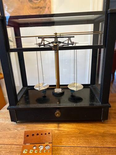 Antique Balance Scale Glass Enclosed Ainsworth & Sons Excellent ...