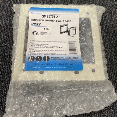Mono Systems SMS5751-2 Two-Gang Flush Type Extension Adapter ***FREE ...