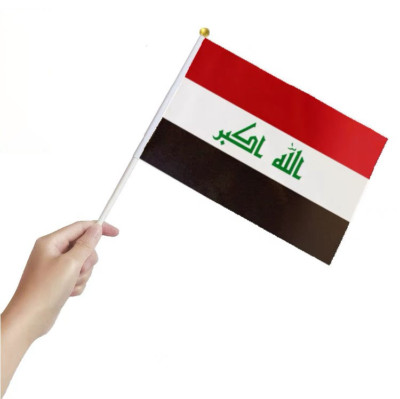 6PCS IRAQ SMALL HAND WAVING FLAG 21x14cm Iraqi Asia Craft Table Desk ...