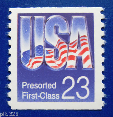 Sc # 2608 ~ 23 cent Flag Presorted First Class Issue, Coil Single(bk20 ...