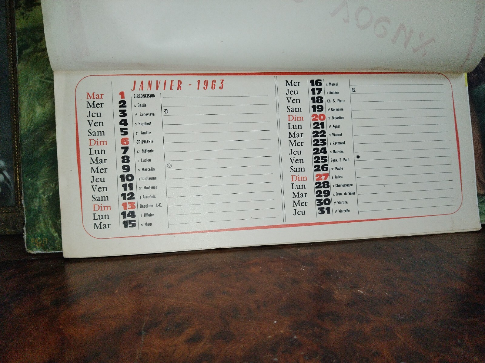 Calendrier 1963 Magasin Gala French Old Calendar | eBay