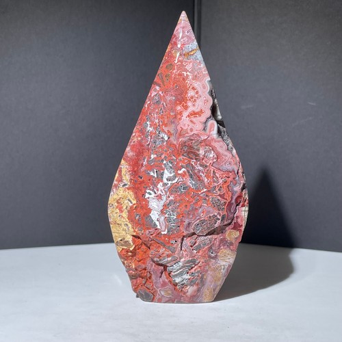 230G Natural Crazy Ribbon Lace Agate Water Drop Crystal Polishing ...