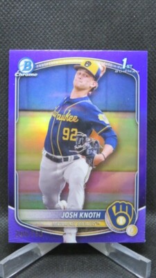 JOSH KNOTH 2025 1ST BOWMAN PURPLE SP #D 200/250 MILWAUKEE BREWERS | eBay