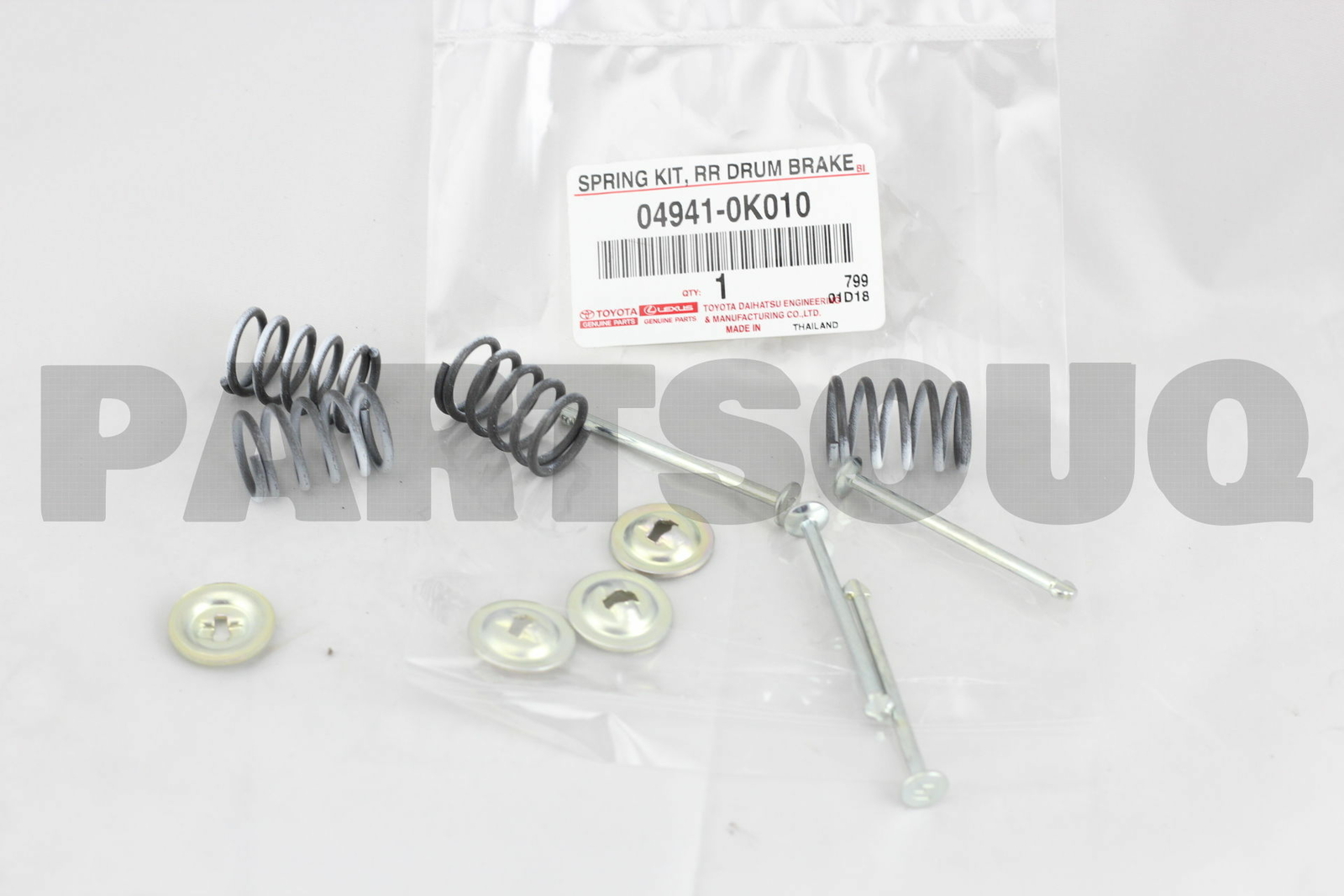 049410K010 Genuine Toyota SPRING KIT, REAR BRAKE SHOE HOLD DOWN 04941 ...