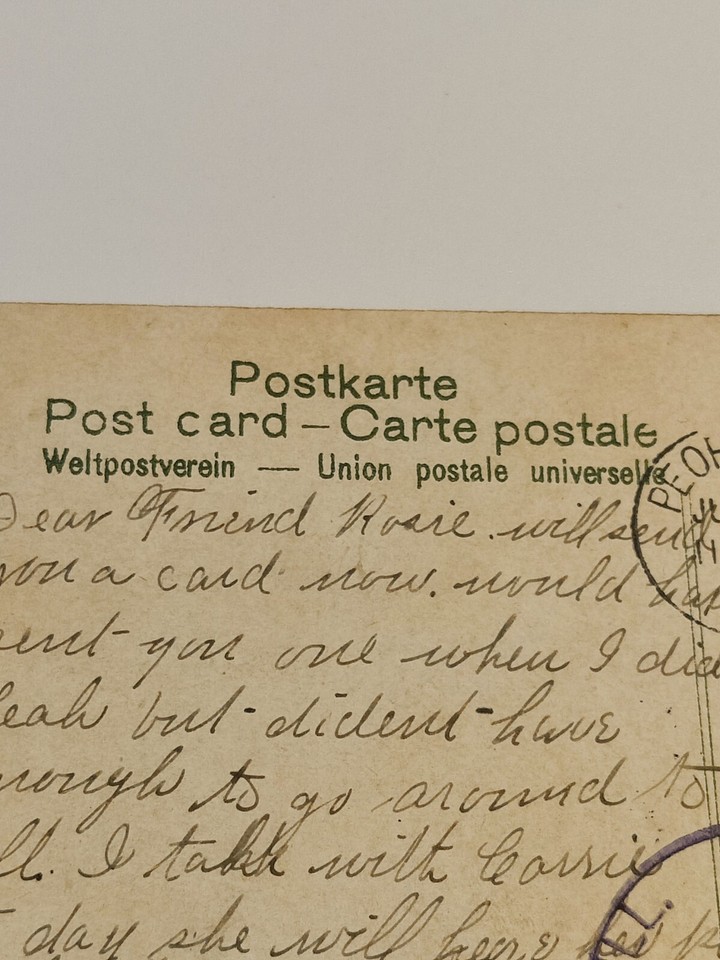 1908 Germany To USA Postcard Correspondence Benjamin Franklin 1c Cent ...