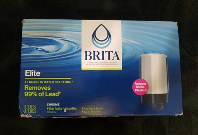 Brita Elite Replacement Faucet Filters 3 Pack Chrome New Open Box | eBay