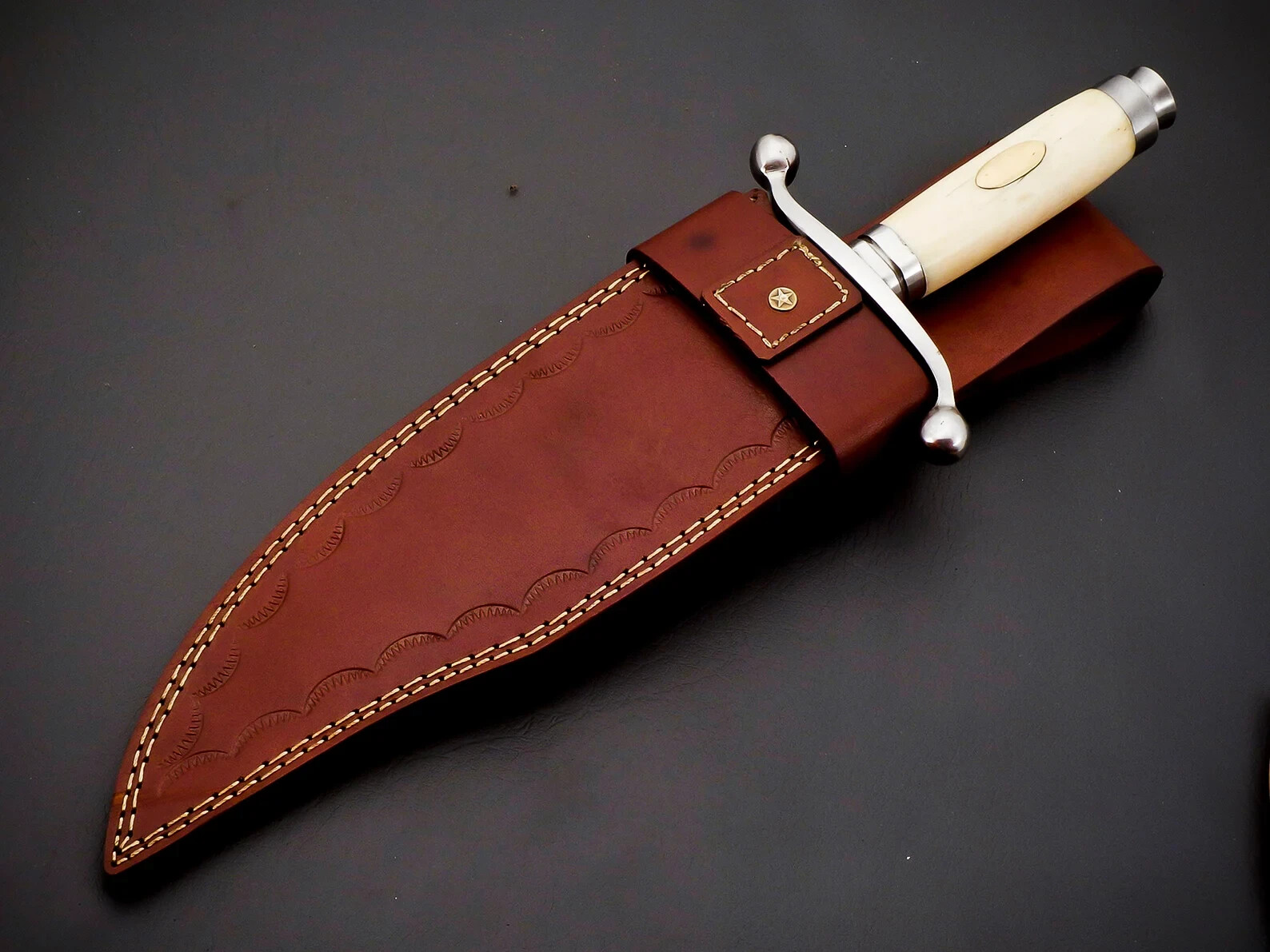 Custom Handmade Bowie Knife 5160 Spring Steel Knife with Sheath | eBay