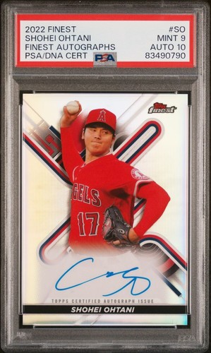 2022 Topps Finest SHOHEI OHTANI Finest Autographs PSA 9 AUTO 10 POP 1 ...