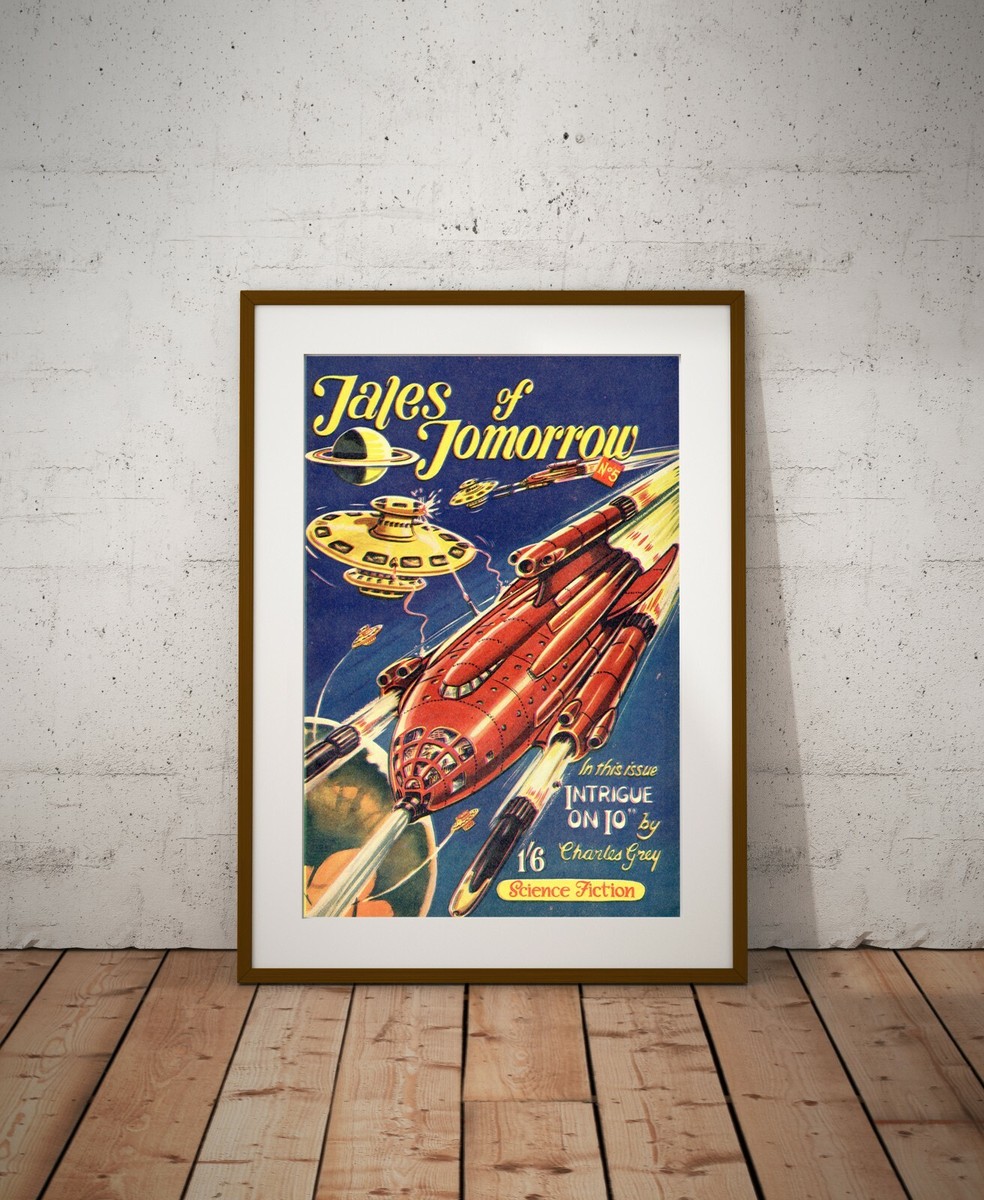 Vintage Science Fiction Art Retro Sci Fi Art Print "The Evolution Of