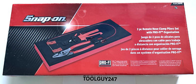 SNAP ON PLHC200FR RED 2-Piece Remote Hose Clamp Pliers Foam Set NEW USA ...