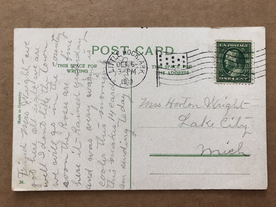 VIntage POSTCARD 1910 Little Rock Ark Baring Cross Bridge | eBay