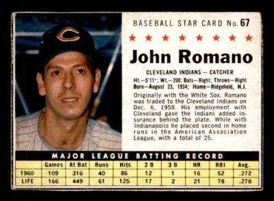 1961 Post Baseball #67 Johnny Romano EX | eBay