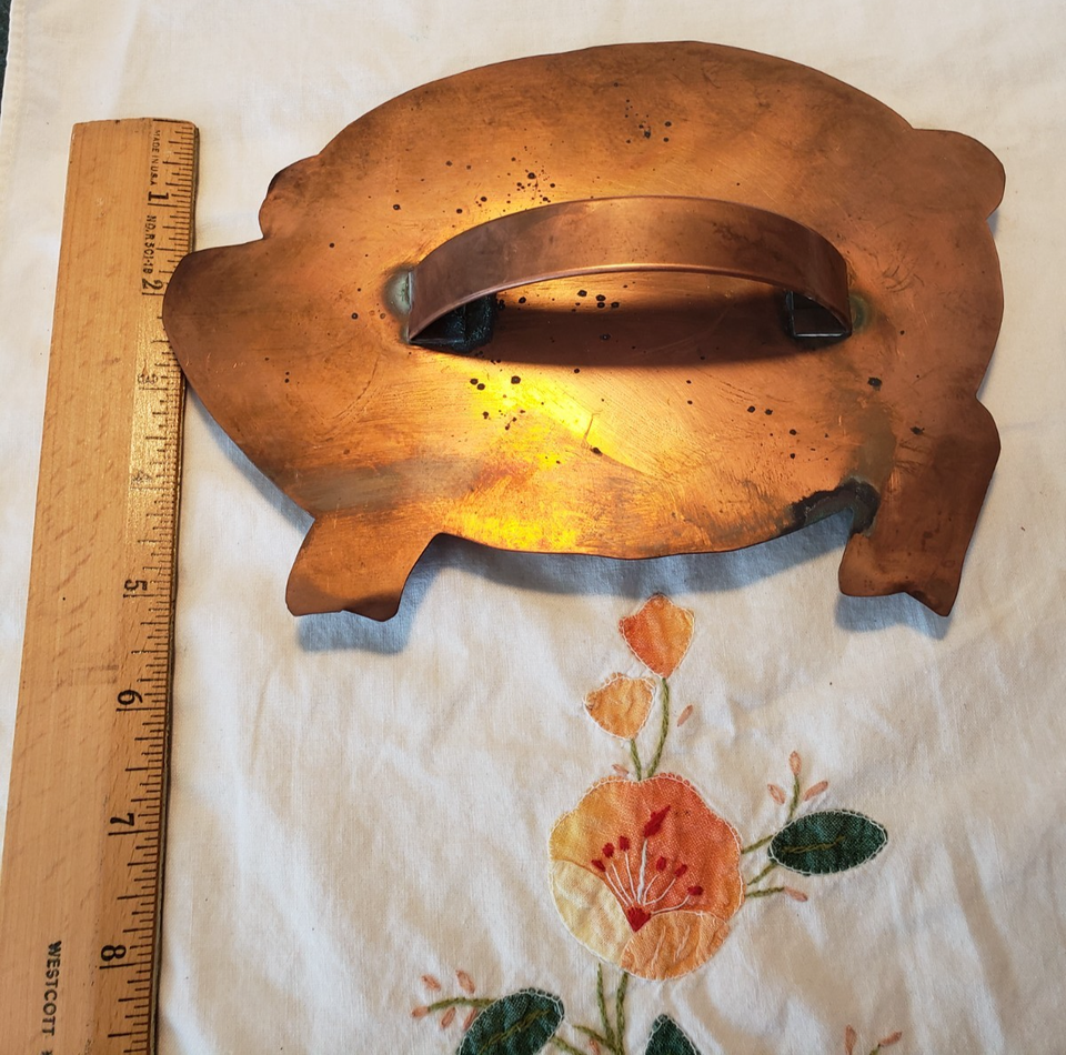 Vintage Cape Cod Copper Work Large Cookie Cutter PIG Kitchen Décor 8 X ...