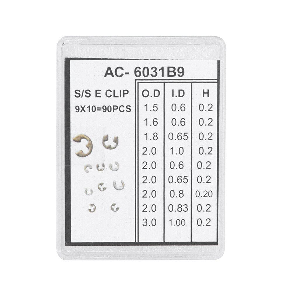 90PCS Chronograph Watch Pusher Button C-clip E Clip Circlip | eBay